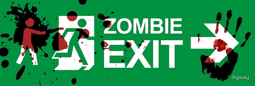 "Zombie Exit - Variant" by byway | Redbubble