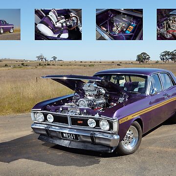 "Supercharged 1970 Wild Violet Ford Falcon XY" Poster for Sale by John ...