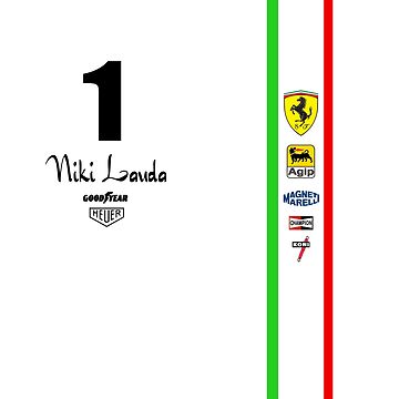 "Niki Lauda Ferarri F1 1976 1975" Sticker for Sale by councilgrove ...