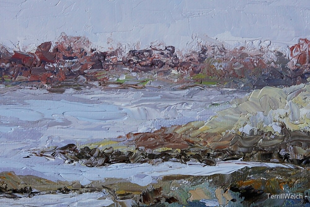 "detail "Rainy Day By The Sea" oil painting VICTORIA BC" by ...