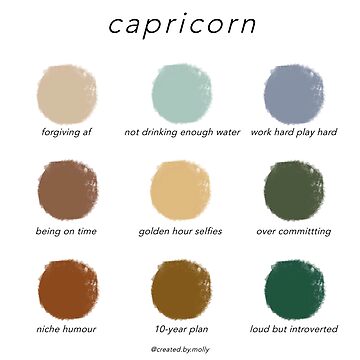 "Capricorn Color Chart" Metal Print for Sale by createdbymolly | Redbubble