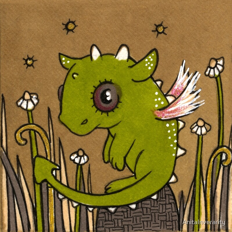 "Baby Draglet" by Anita Inverarity | Redbubble