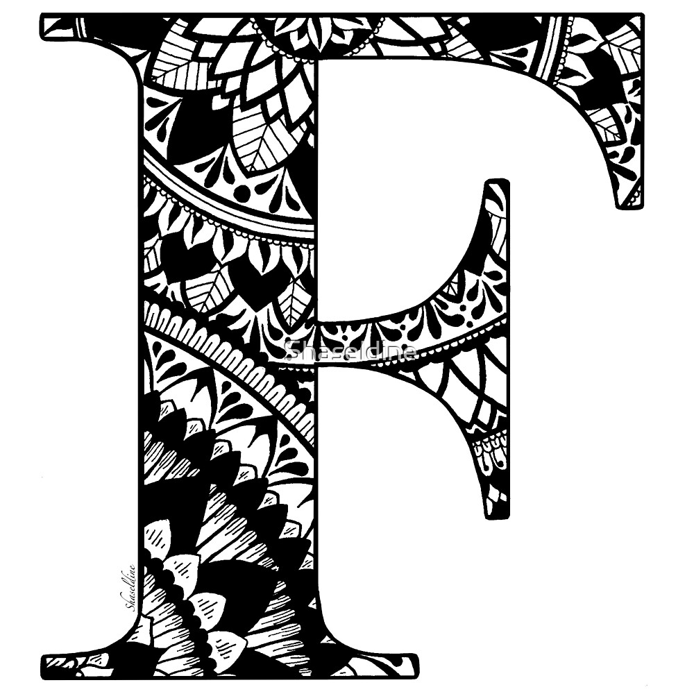 "Mandala Letter F" by Shaseldine | Redbubble