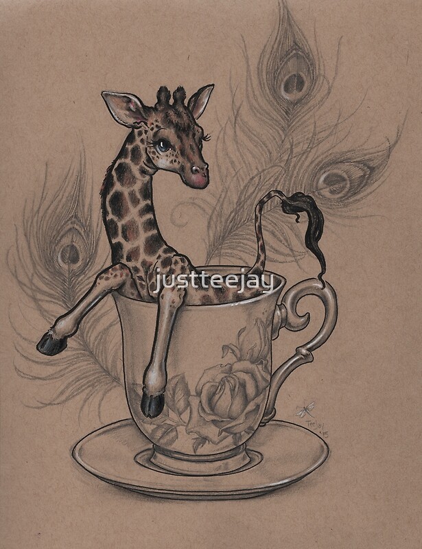 "TeaCup Giraffe " by justteejay | Redbubble