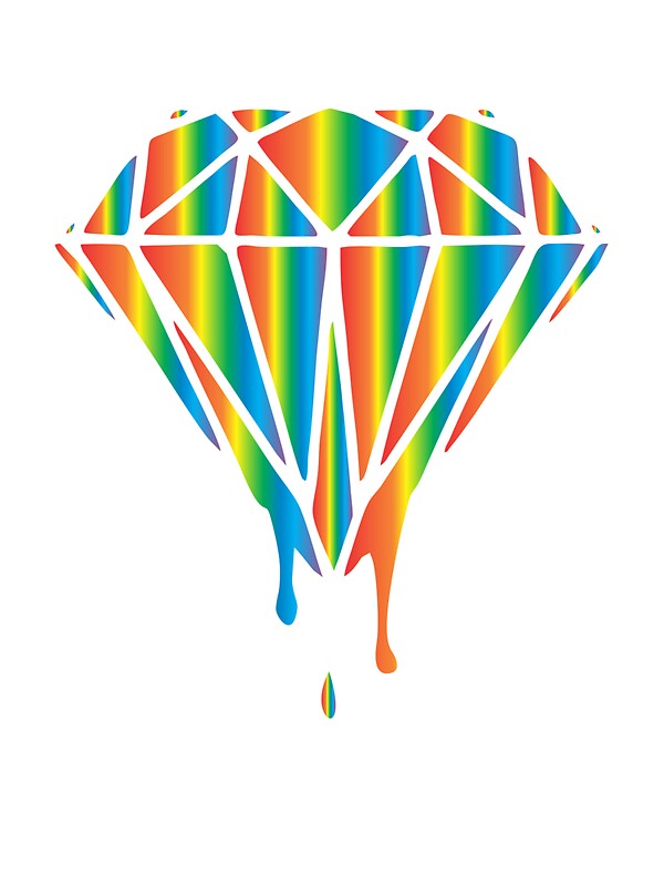 Diamonds Drawing Drippy