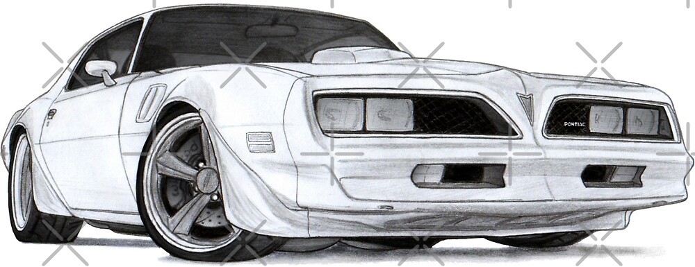 "1978 Firebird Trans Am Drawing" by ItsMeRuva | Redbubble