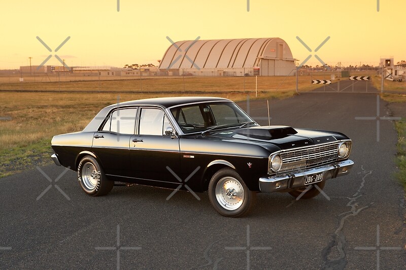 "Black Ford XR Falcon" by John Jovic | Redbubble
