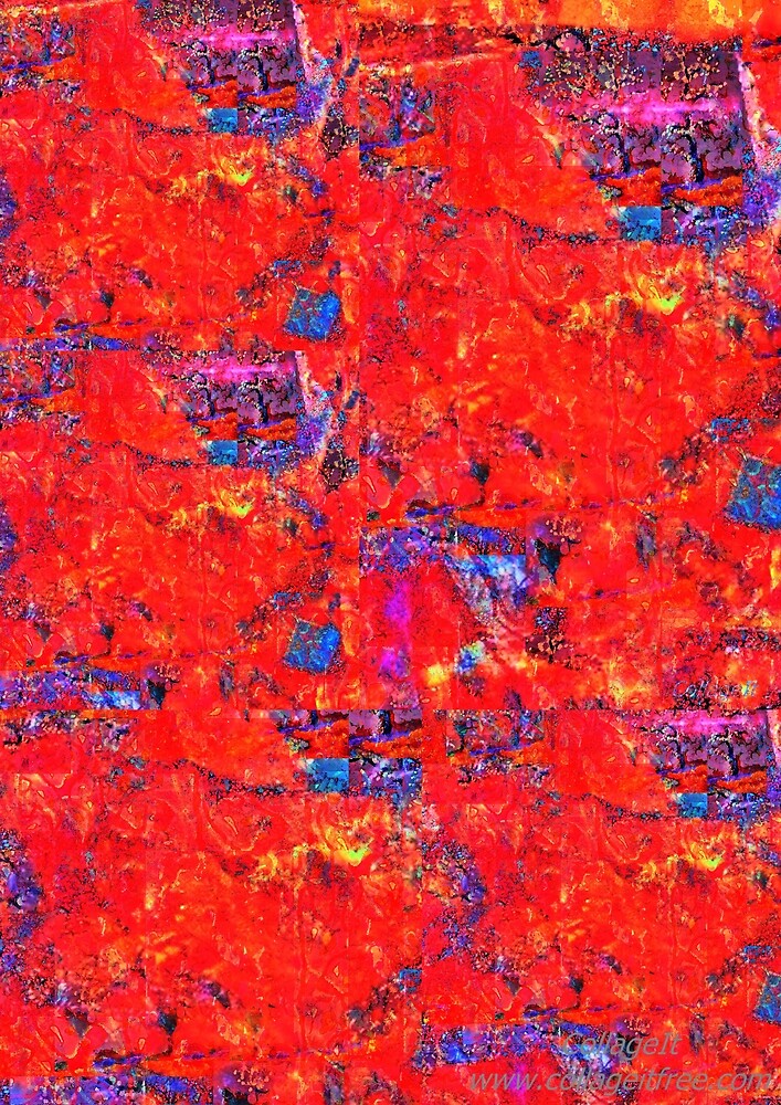 "Red Textile Collage " by Richard Tuvey | Redbubble