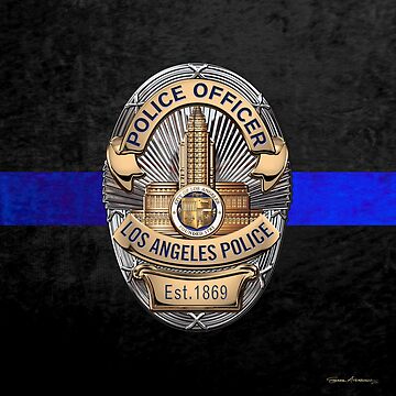 Poster for Sale avec l'œuvre « Département de police de Los Angeles - Insigne d'officier de ...