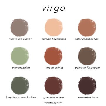 "Virgo Color Chart" Canvas Print for Sale by createdbymolly | Redbubble
