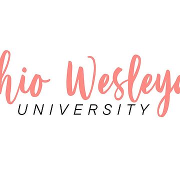"Ohio Wesleyan script" Sticker for Sale by ronbonjovi | Redbubble