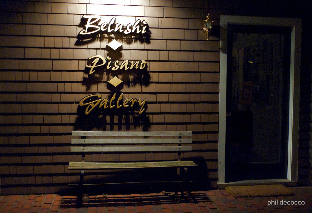 "Belushi Pisano Gallery Bench" by phil decocco | Redbubble