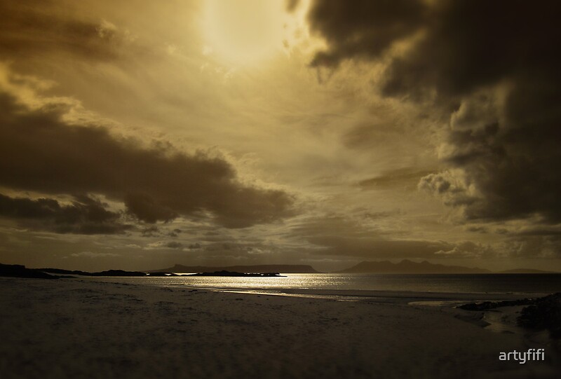 "A golden moment - Local Hero beach" by artyfifi | Redbubble