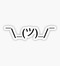 Shrug Emoji Stickers | Redbubble