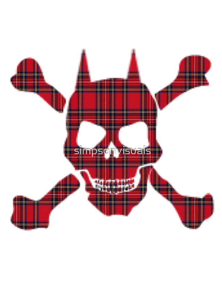 "Red Tartan Devil Pirate" by simpsonvisuals | Redbubble