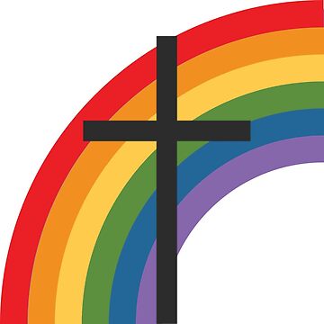 "Rainbow Cross" Sticker for Sale by mackenzieh3 | Redbubble