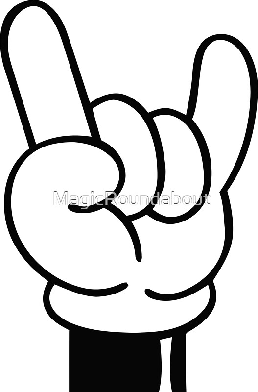 Mickey Mouse Hand: Stickers | Redbubble