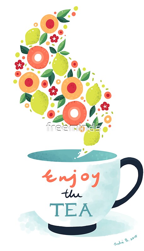 "Enjoy the Tea" Stickers by freeminds | Redbubble