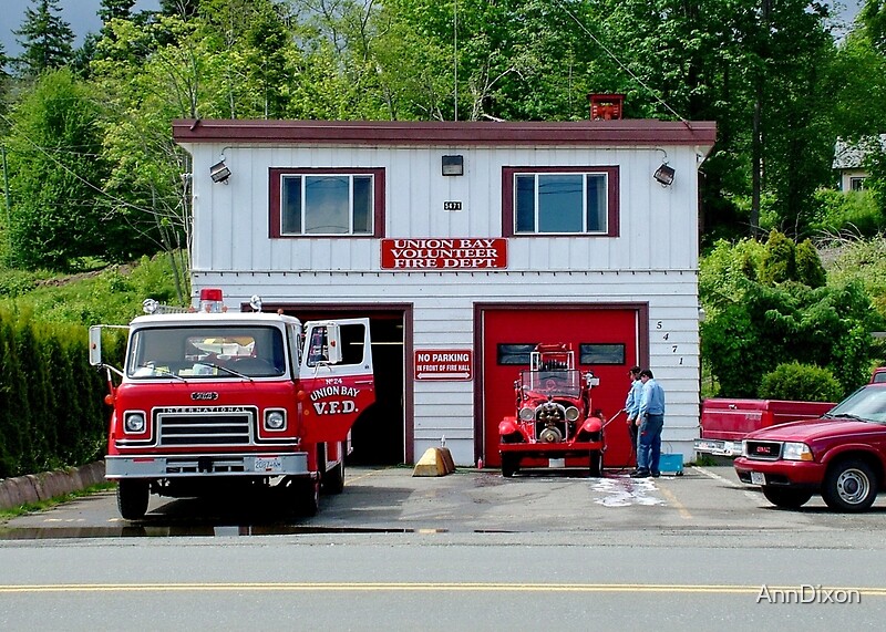 "Union Bay Fire Dept. BC Canada" by AnnDixon | Redbubble