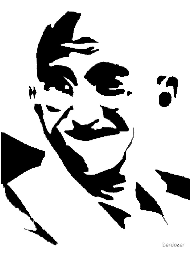 "Gandhi Stencil" by berdozer | Redbubble