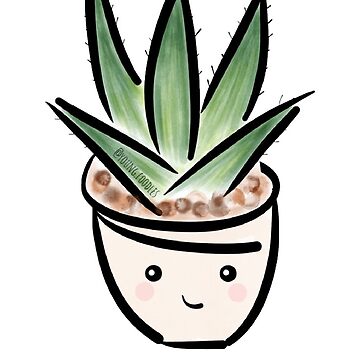 "Aloe There!" Sticker for Sale by youngfoodles | Redbubble