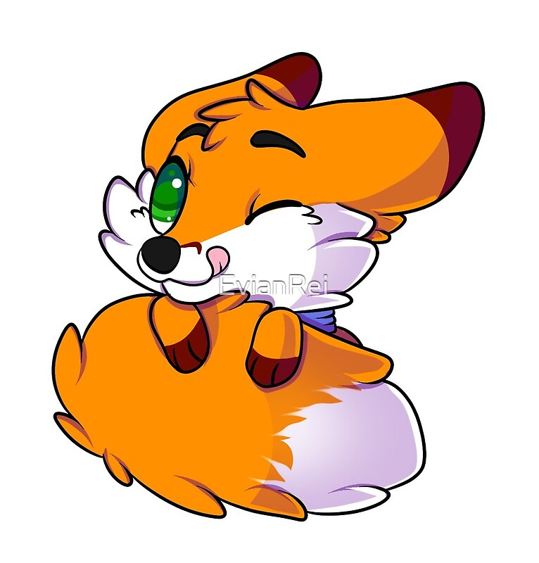 "Chibi Fox Tail Fluff" by EvianRei | Redbubble