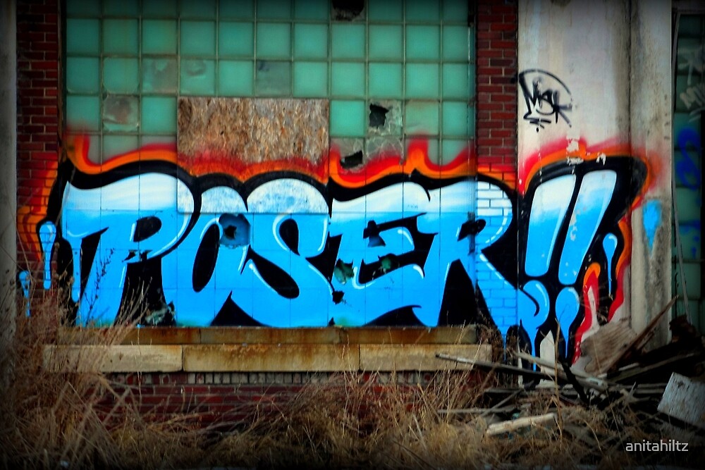 "Poser Graffiti At Packard Plant In Detroit" by anitahiltz | Redbubble