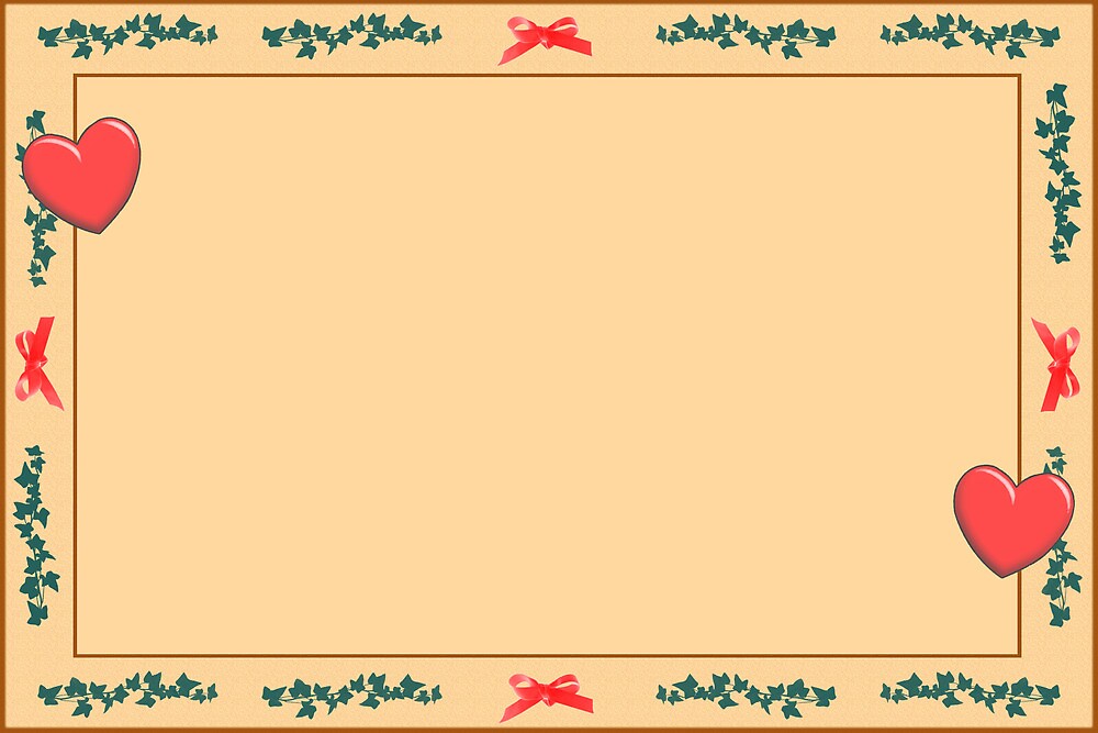 "Horizontal valentine border design" by Jeff Knapp | Redbubble