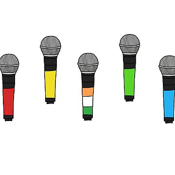 "one direction microphones" Sticker for Sale by shachar-a | Redbubble
