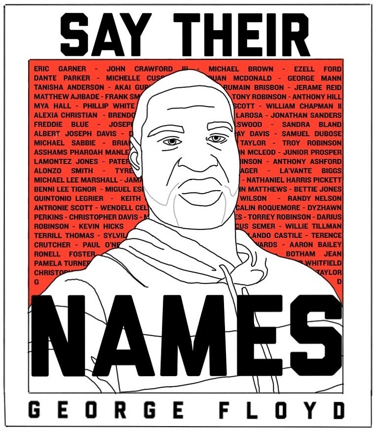 "George Floyd Memorial Sticker" by sadieloup | Redbubble