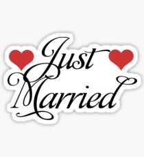 Just Married: Stickers | Redbubble