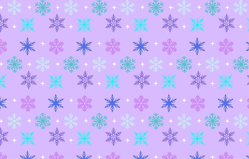 "Sparkling Snowflake Pattern on Purple" by KawaiiPattern | Redbubble