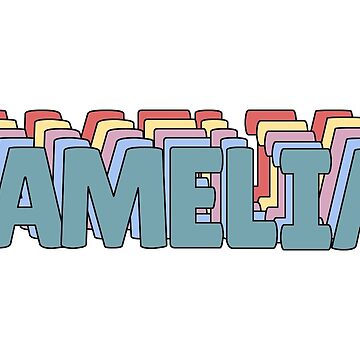 "Amelia Name " Sticker for Sale by ashleymanheim | Redbubble