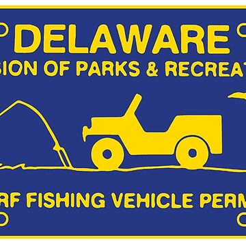 "Delaware Beach Tag" Sticker for Sale by LukeZ1986 | Redbubble