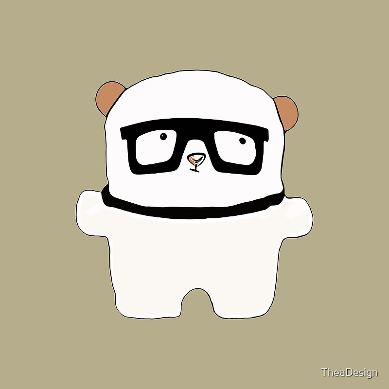 "Nerd alert - funny bear" by TheaDesign | Redbubble
