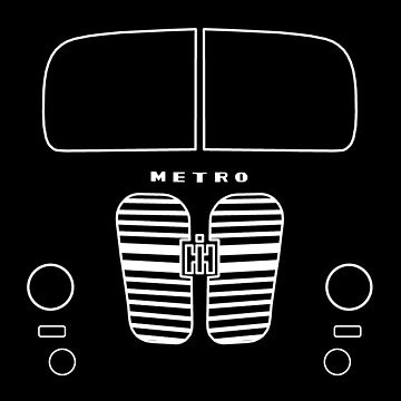 "Vintage International Harvester Metro step van white outline graphic ...