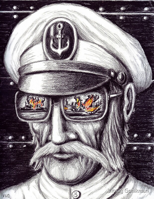 "Captain colored pencils drawing" by Vitaliy Gonikman | Redbubble