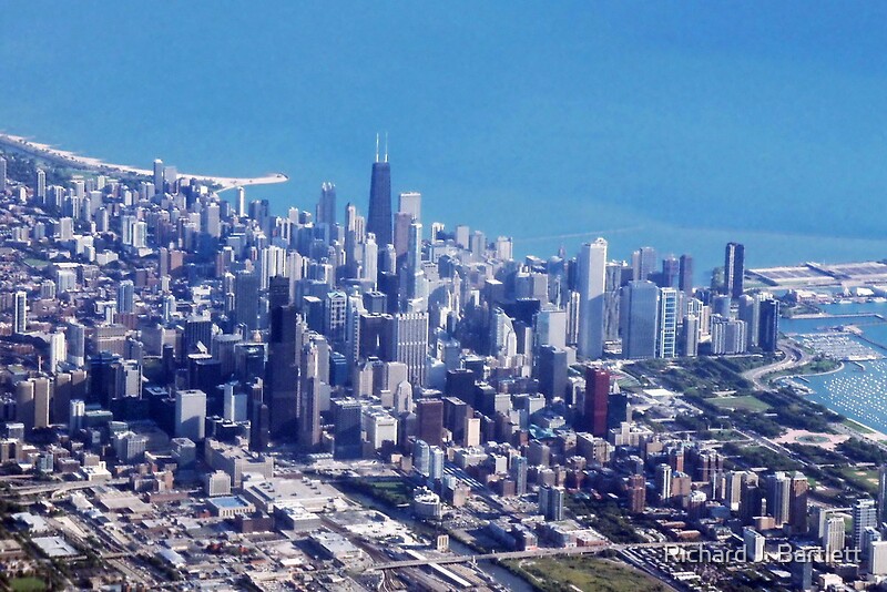 "Chicago From The Air" by Richard J. Bartlett | Redbubble
