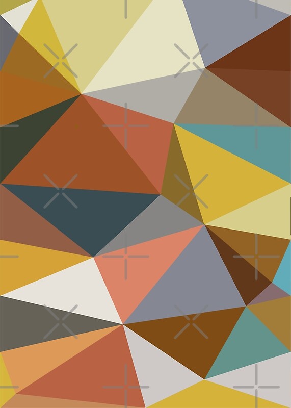 "Neutral Tones Multicolor Modern Triangle Pattern" by patternsoup ...