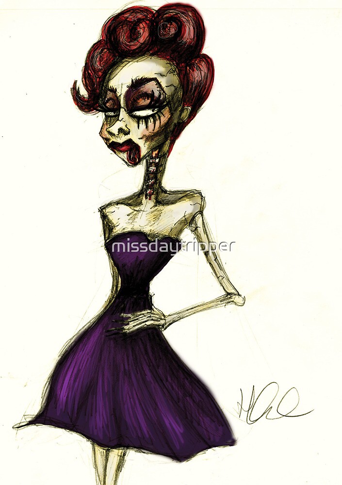 "Retro Zombie Drag Queen" by missdaytripper | Redbubble