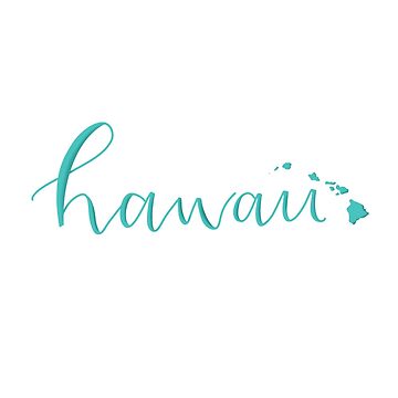 "Hawaii cursive" Canvas Print for Sale by Dani D | Redbubble