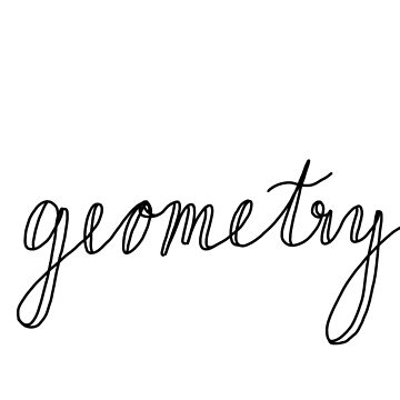 Pegatina for Sale con la obra «Etiqueta cursiva de clase de geometría ...