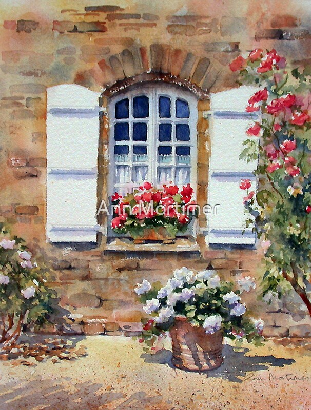 "French Cottage Window" by Ann Mortimer | Redbubble
