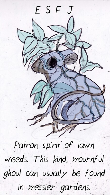 "MBTI GHOSTS AND GHOULS- ESFJ PLANT MOUSE LEAF RAT" by samsketchbook ...