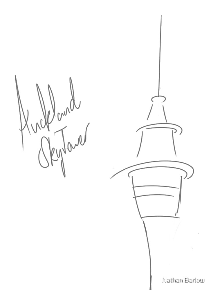 "Auckland Skytower" by Nathan Barlow | Redbubble