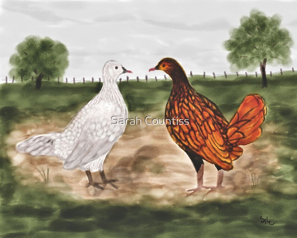 "Golden Laced Wyandotte Chickens Watercolor Painting" by Sarah Countiss ...