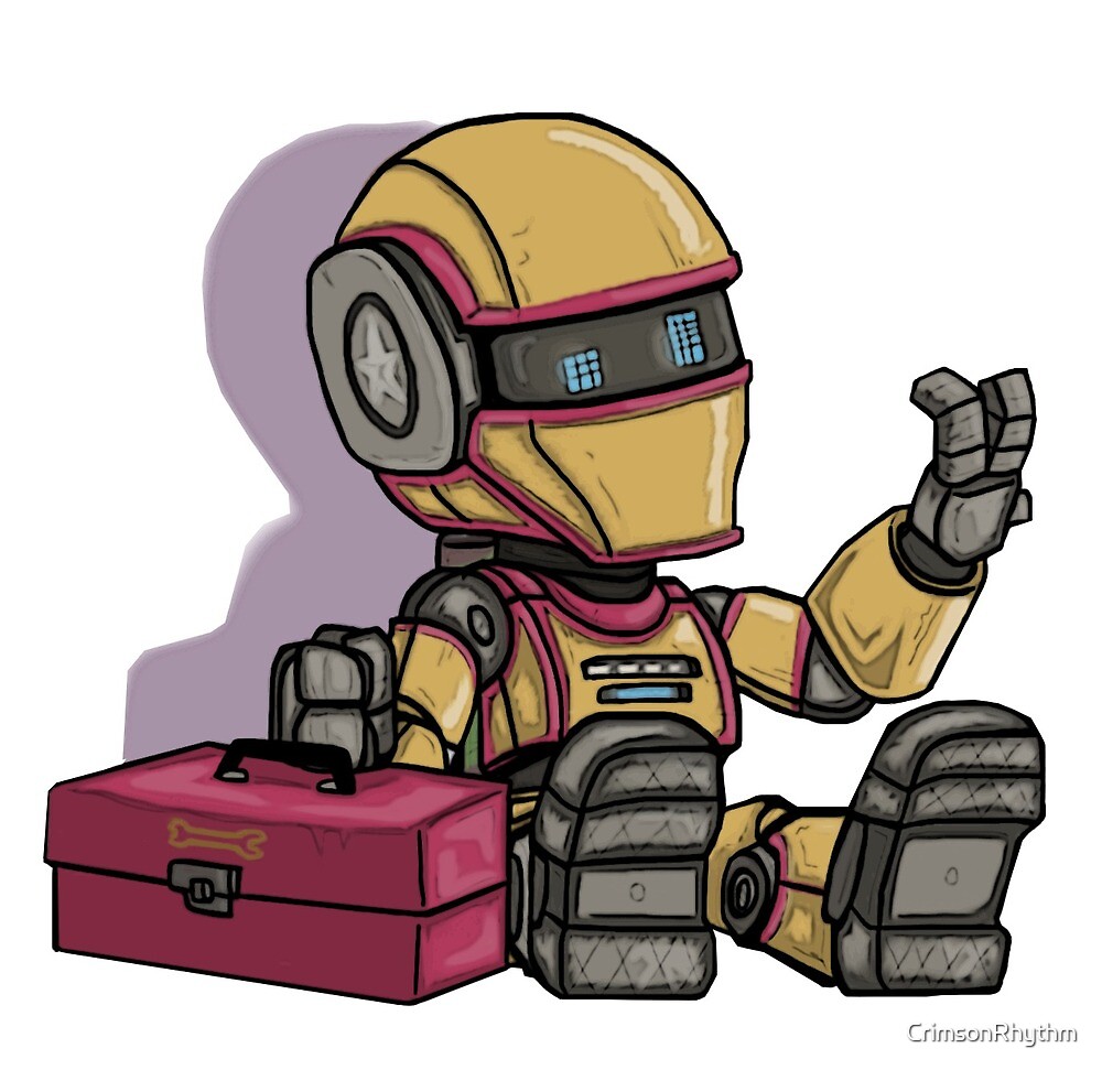 "Little Bot" by CrimsonRhythm | Redbubble