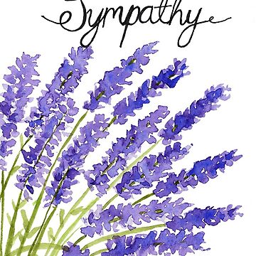 "Sympathy Lavender" Greeting Card for Sale by SilverBirch14 | Redbubble
