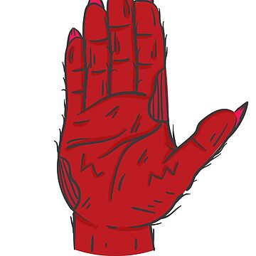 "Red right hand" Poster for Sale by dygo1986 | Redbubble