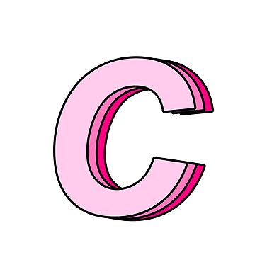 "pink C" Sticker for Sale by Amanda Kirkpatrick | Redbubble